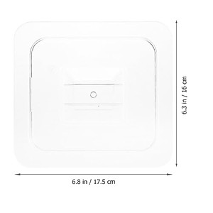 ABOOFAN Polycarbonate Hotel Pan Lids with Handle, 4pcs 1/6 Size Clear Acrylic Food Pan Lid Steam Table Pan Cover Food Storage Containers Covers for Restaurant Hotel