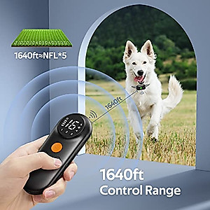 Dog Shock Collar, Vegamile Dog Training Collar with Remote 1600FT, IPX7 Waterproof Electric Shock Collar with Vibration, Shock, Beep,Rechargeable Shock Collar for Large Dog,Medium Dogs,Small