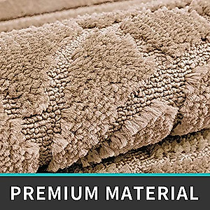 DEXI Front Door Mat for Home Entrance, 20"x32" Non-Slip Absorbent Floor Mats Low-Profile Washable Doormat for Entryway, Garage, Patio, Beige