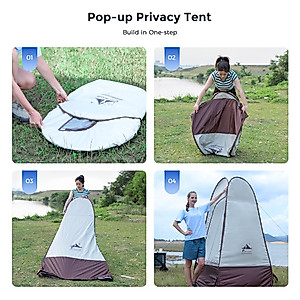 FLEXTAILGEAR Pop Up Privacy Tent Portable Camping Shower Instant Privacy Shelters Changing Dressing Room Pod Outdoor Camp Potty Toilet Bathroom with Carry Bag for Camping Hiking Beach Sunshade Fishing