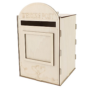 Yoidesu Wooden Wedding Mailbox Post Box, Vintage, Multipurpose Box for Weddings, Parties, Anniversaries, Graduations and Baby Showers,33.1 x 20.3 x 20.3cm (JM01617)