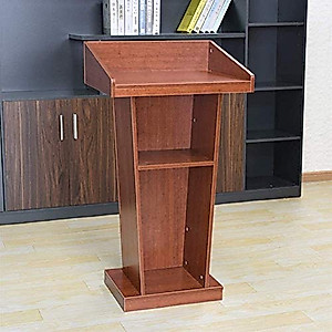MObyat Lectern Podium Stand,Podium Lectern Podium Church Pulpit or Ceremony Classroom Lecture Speech Teach Platform Standing Brown Presentation Lectern