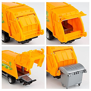BDTCTK Compatible for Man Garbage Truck Car Model Toy Cars, Zinc Alloy Die-Cast Vehicles Kid Toys for Boy Girl Gift