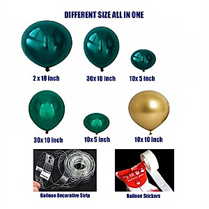 Boognt Double Stuffed Forest Green and Emerald Balloon Garland Arch Kit for Elegant Ladies Birthday Wild One Jungle Baby Shower Bridal Shower Rustic Dinner Party Backdrop Decoration