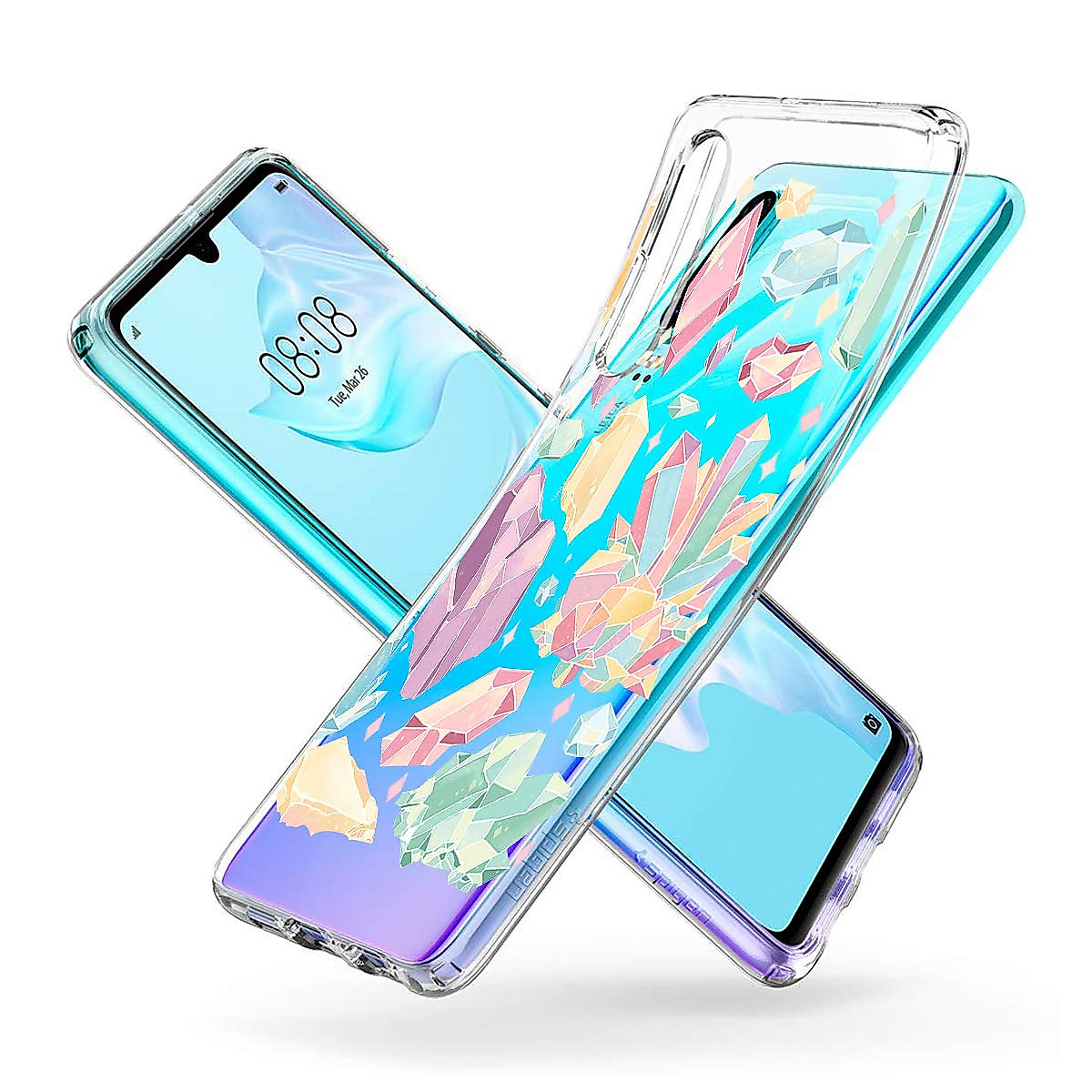 Oihxse Case for Huawei Y7 2019/Y7 Prime 2019, Transparent Silicone TPU Bumper Case Ultra Thin Crystal Clear Anti-Shock Protective Cover (A8)