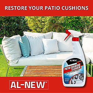 AL-NEW Patio Cushion Cleaner | Safe For Use On Outdoor Fabrics Such As Patio Cushions, Awnings, Furniture Covers, and more (32 Ounce)