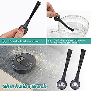 Techecook 102KY1000 Shark Side Brushes Replacement (6 Pack) Compatible for Shark IQ Robot R101AE (RV1001AE), RV1100, RV1101, RV2011DRUS, RV912S, R100, UR1105ARUS Vacuums