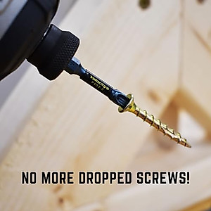 Velocity Interior 1 1/2 Inch Wood Screws DIY Pack (Size #6, 200 Pcs) – Zinc and Yellow Coating, Stick-Tight Technology, Screw for Wood Working with PSD ACR Driver Bit