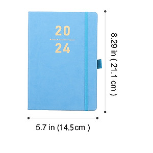 2024 Agenda Book Office Imitation Leather Diary Multifunction