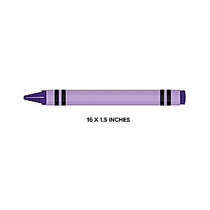 Sunny Decals Large Crayon Wall Decals - Set of 9 Removable Fabric Kids Wall Stickers (16 Inches Long)