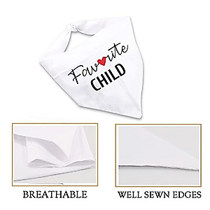 JXGZSO 1 Piece Favorite Child Pet Bandana for Dog Owner Dog Dad Dog Mom Gift (Favorite Child Dog)