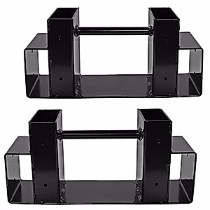 Sunnydaze Firewood Log Rack Bracket Kit - Adjustable to Any Length - Open-End Design - 1 Pair of Brackets
