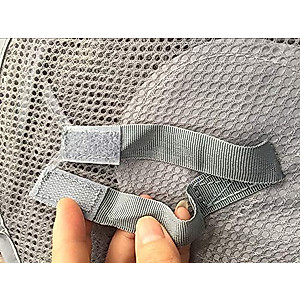 coastal rose 2Pcs Stuffed Animal Storage Foldable Stuffed Animal Net or Hammock Organizer, 4 Compartments Hanging Mesh Toy Storage Hammock for Kid Room Toys, Gloves, Hats, Socks（Grey）