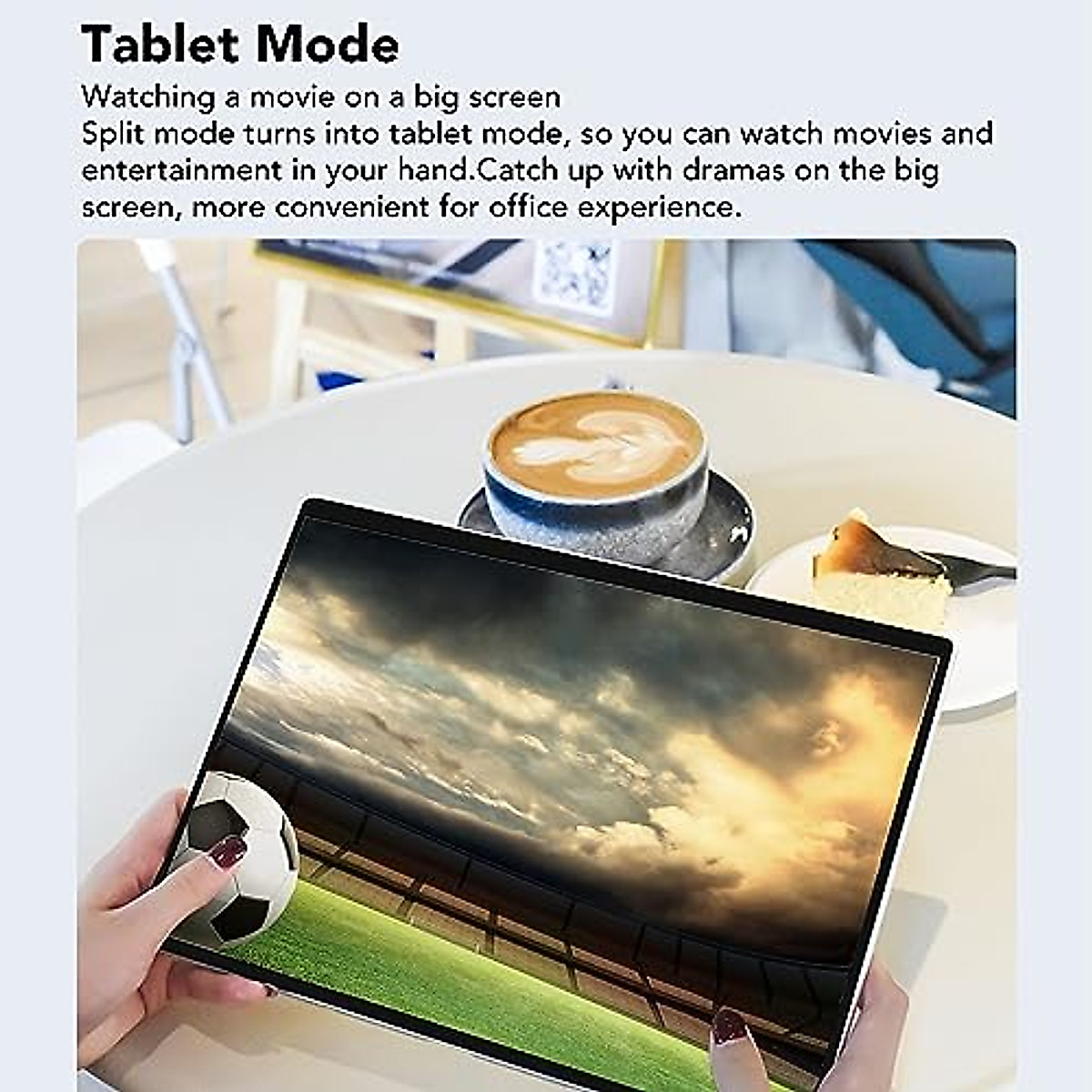 Acogedor 2 in 1 Laptop, 12.3 inch IPS Touch Screen Laptop, with Magnetic Keyboard, Dual Band 2.4GHz 5GHz WiFi, Support Microphone, Speaker, Bluetooth, Camera (16+1TB US Plug)