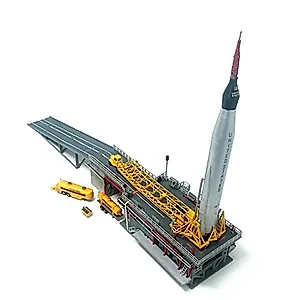 Atlantis Atlas Rocket Plastic Model Kit with Launch Pad and Mercury Capsule STEM a Salute to John Glenn