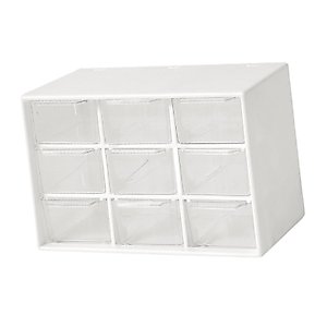 Vaveren Mini Drawer Organizer for Desk Desktop Storage Box Large Capacity Beads Organizer for Home Room Jewelry Oragnizer DIY Crafts, 9 Drawers White