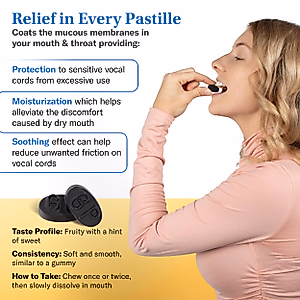 GRETHER'S Sugarfree Blackcurrant Pastilles Natural Remedy for Dry Mouth Relief - Soothing Throat & Healthy Voice - Gift for Singers - Gluten-Free - 1-Pack - 15 oz.