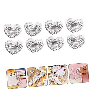 Operitacx 40 Pcs Transparent Love Clip Heavy Duty Bag Clips Money Binder Clips Coffee Bag Seal Clip Large Chip Clips Portable Bag Clips Frog Chip Clips Food Sketchpad Holder Plastic Student