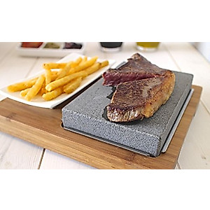 Black Rock Grill - Premium Lava Stone Cooking Set for Sizzling Steak and Seafood, Restaurant-Quality Meals at Home