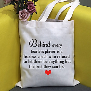 G2TUP Coach Thank You Gifts Best Coach Ever Cosmetic Bag Appreciation Gift Birthday Graduation Gift Idea for Coach (Best Coach Ever Tote)