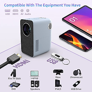 [$125 Big Sale]Native 1080P 7000LM Outdoor Movie Projector, Wireless Home Theater Projector with WiFi and Bluetooth, Indoor LED Video Projector Airplay Mirroring/HDMI/USB for Smart Phone DVD TV Stick