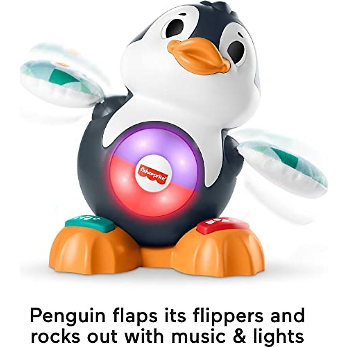 Fisher-Price Linkimals Learning Toy Cool Beats Penguin With Interactive Music & Lights For Infants And Toddlers Ages 9+ Months