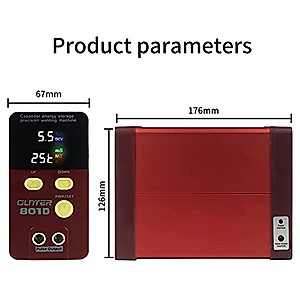 CHUNTIANMEI 801D Battery Welding Machine, Pulse Spot Welder, 12 KW Soldering Station Portable Pulse Welding Machine, for Battery Pack 18650 14500 Lithium Batteries