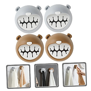 JOINPAYA 4pcs Towel Hooks Kitchen Towel Hook Towel Holder Wall Hooks for Towels Bathroom Accessories Towel Hook for Bathroom Wall Stick on Towel Hook Towel Rack Cabinet Door Pp