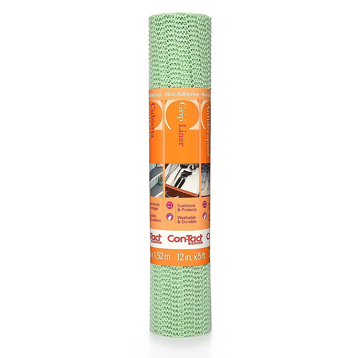 Con-Tact Brand Grip Non-Adhesive Shelf Liner, Sage, 6 Rolls, 6 Count