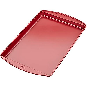 Wilton Christmas Red Non-Stick Large Baking Sheet or Cookie Pan, 17.2 x 11.5-Inch