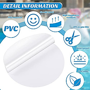 Outus 30 Pieces Self-Adhesive Pool Repair Patch Kit Vinyl Plastic Repair Patch Pool Patches for Above Ground Pools Inflatable Boats Products (6 x 6 cm)