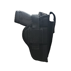 Nylon Belt or Clip on Gun Holster Fits Luger 9MM, 22 with 5" Barrel