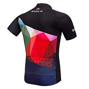 MOXILYN Cycling Jersey for Men Short Sleeve Bike Shirts Bicycle Team Clothes S-5XL