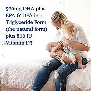 Garden of Life Dr. Formulated Prenatal DHA Fish Oil - 550mg DHA & DPA in Triglyceride Form 100% DV Vitamin D3, Single Source, Mercury Free Omega 3 DHA Supplements for Women's Health, 30 Softgels