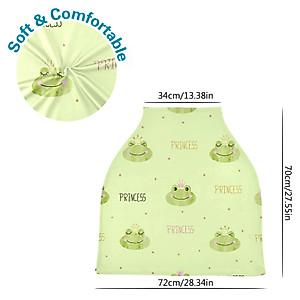 Nursing Cover Breastfeeding Scarf Cute Princess Frogs- Baby Car Seat Covers, Infant Stroller Cover, Carseat Canopy(r)
