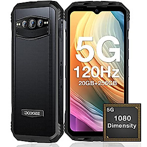 DOOGEE V30T 2023 5G Rugged Smartphone,20GB+256GB Smartphone,66W/10800mAh Battery Cellphone,120Hz 6.58"108MP Camera Rugged Phone Unlocked, Dual Speakers, Night Vision, IP68 Waterproof,NFC/OTG,T-Mobile