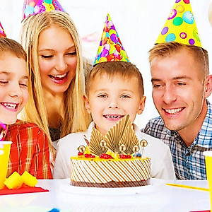 20 Pcs Gold Balls Cake Toppers, 8 Pcs Gold Palm Leaves Cake Decorations, Foam Balls Paper Palm Leaf Cake Insert Toppers Decorations for Birthday Wedding Baby Shower Party Decorations