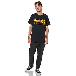 Thrasher Flame Logo T-Shirt Black Medium
