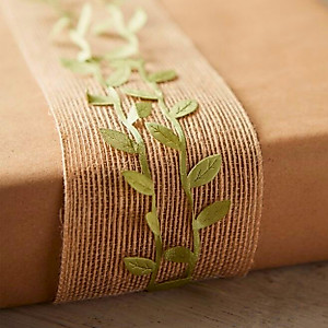 Killer's Instinct Outdoors Leaf Ribbon 20 Yard Fabric Ribbons Roll Green Leaf Ribbon 1" Width Artificial Olive Leaf Trim Ribbon or Gift Wrapping Craft DIY
