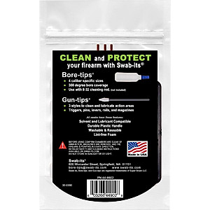Swab-its® Made in The USA .22cal/.357cal/.40cal/.45cal Handgun Firearm Cleaning Kit: 87-9902
