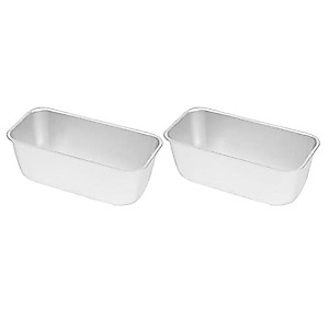 Luxshiny Bread Pan 2pcs Toast Box Bread Mold, Rectangle Loaf Pan, Baking Tray, Toast Baking Box for Kitchen Restaurant Bread Loaf Pan