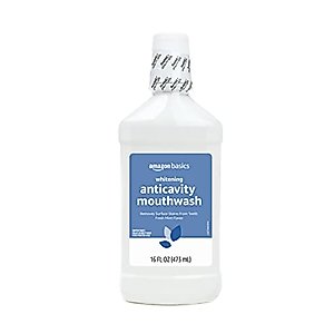 Amazon Basics Whitening Anticavity Mouthwash, 16 Fluid Ounces, 1-Pack (Previously Solimo)