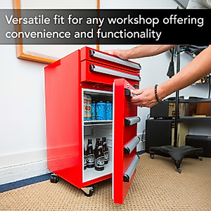 Whynter TBR-185SR 1.8 cu. ft. Portable Tool Box Refrigerator with 2 Drawers and Lock, One Size, Powder Coated Red