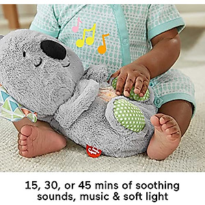 Fisher-Price Sound Machine Soothe 'n Snuggle Koala Plush Baby Toy with Rhythmic Motion and Customizable Lights Music & Timers