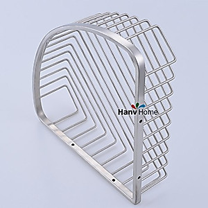 HANEBATH Corner Shower Caddy - Stainless Steel Bathroom Wall Mounted Storage, Brushed Nickel