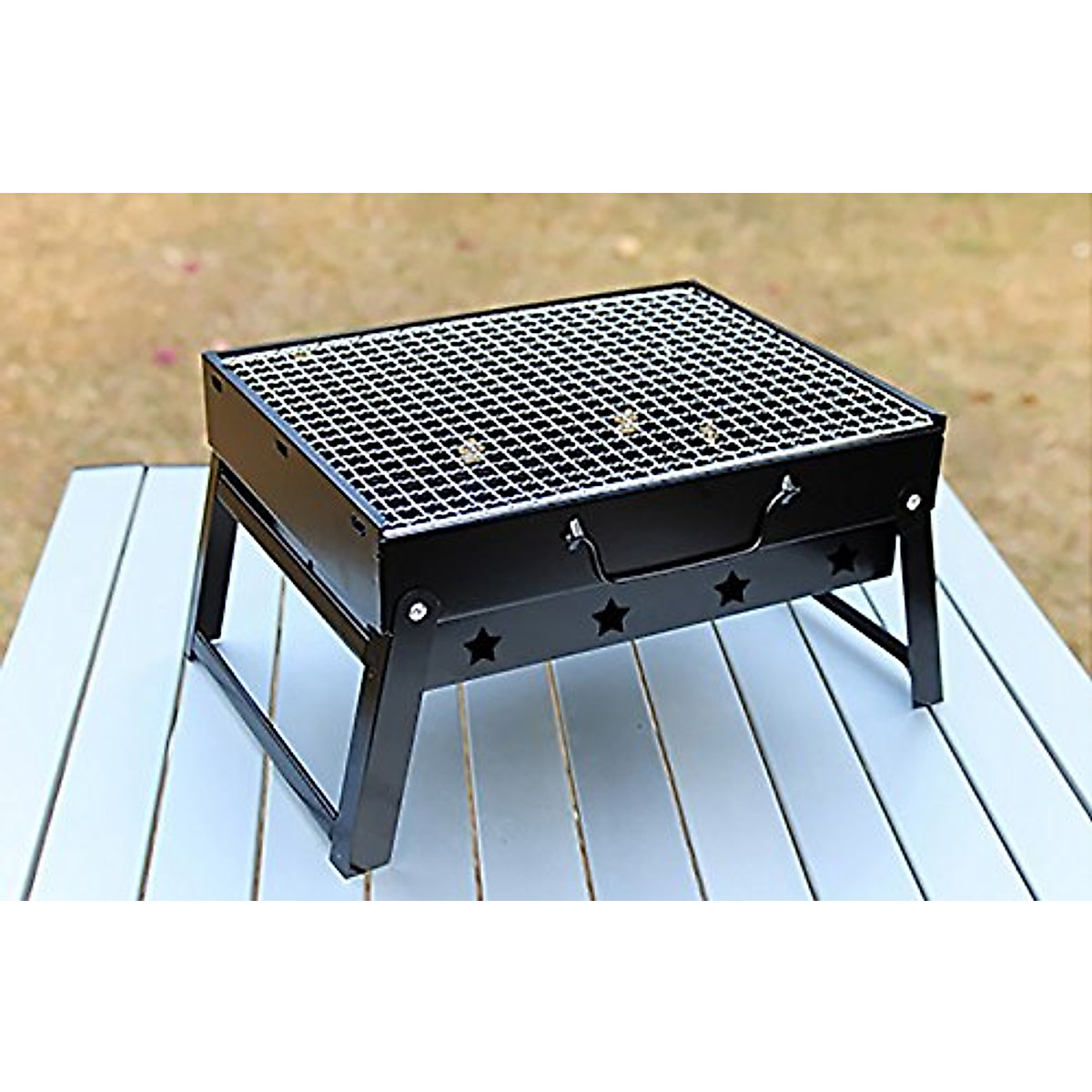 ITTA Portable Tabletop Notebook BBQ Grill, Outdoor Heavy-duty Folding ...