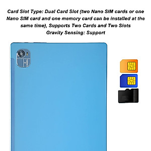 HEEPDD 10.1 Inch Tablet, Dual Camera 2 in 1 Tablet PC 5G WiFi Support 4G LTE US Plug 100-240V with Keyboard for Entertainment (Blue)