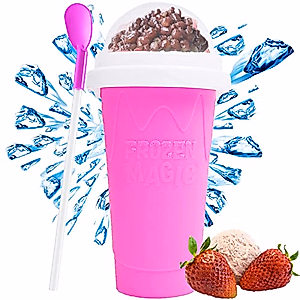 Frozen Magic Slushy Maker Cup,TIK TOK Quick Frozen Smoothies Cup,Slushy Squeeze Cup Slushie Maker Cup Ice Cup,Cool Stuff Ice Cream Maker for Kids Teens Family