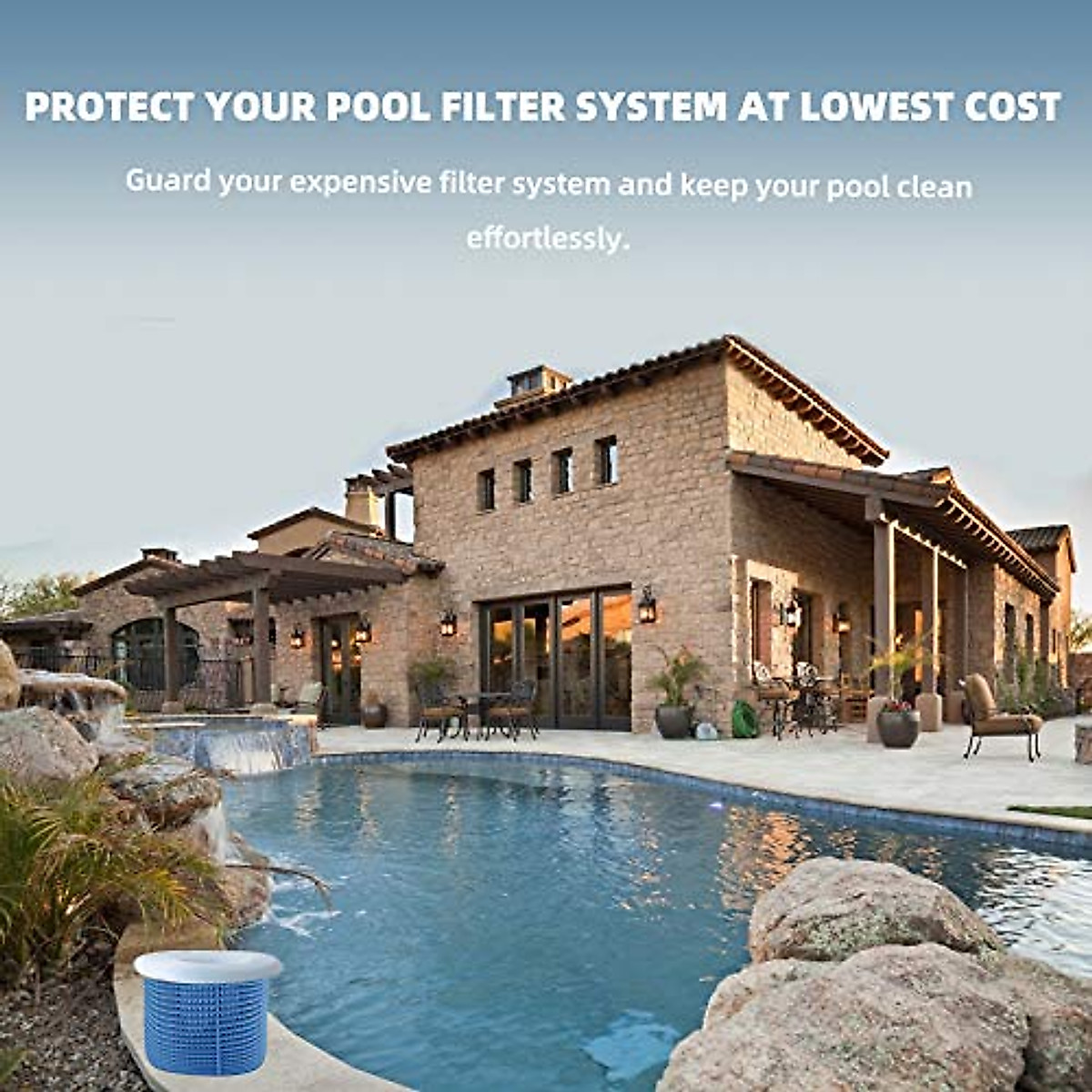 10 PCS Pool Skimmer Filter Socks, Fine Mesh Scum Pool Filter Socks Nets Reusable Pool Spas Filter Protector Savers for Filters, Baskets and Skimmers