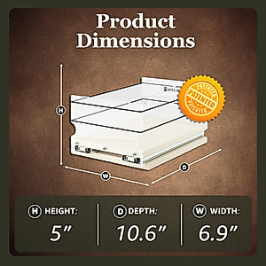 Vertical Spice - 6x1x11 DCP - Heavy Duty Storage Organizer Drawer for Cabinets and Pantries - Size: 6.9" Width x 5.0" Height x 10.6" Depth - Partially Assembled - MADE IN USA
